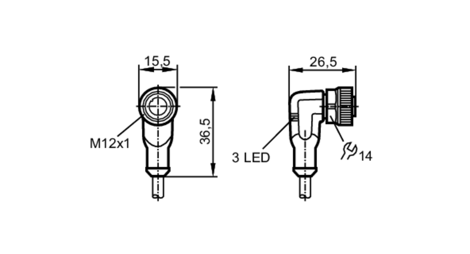 EVC008 - Connecting cable with socket - ifm