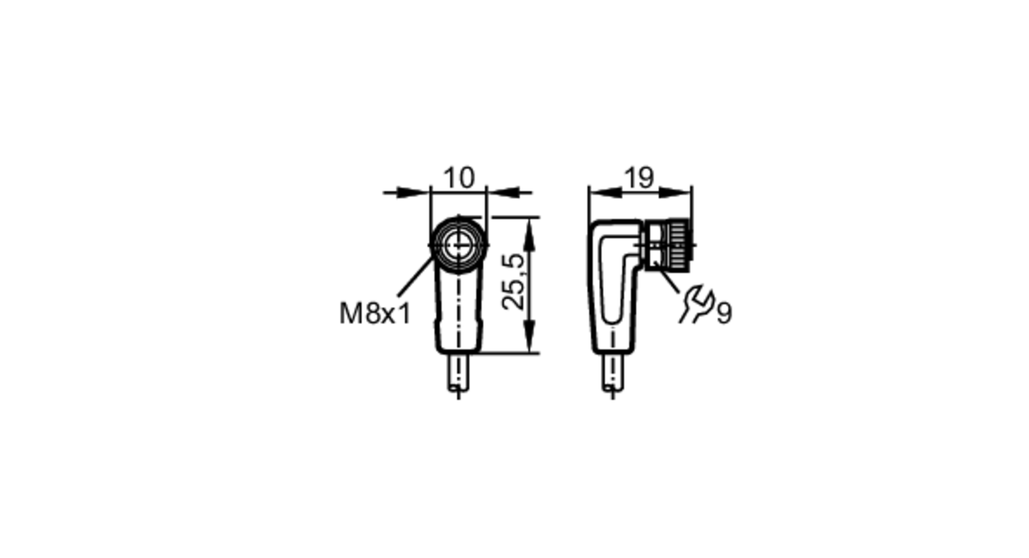 EVC144 - Connecting cable with socket - ifm