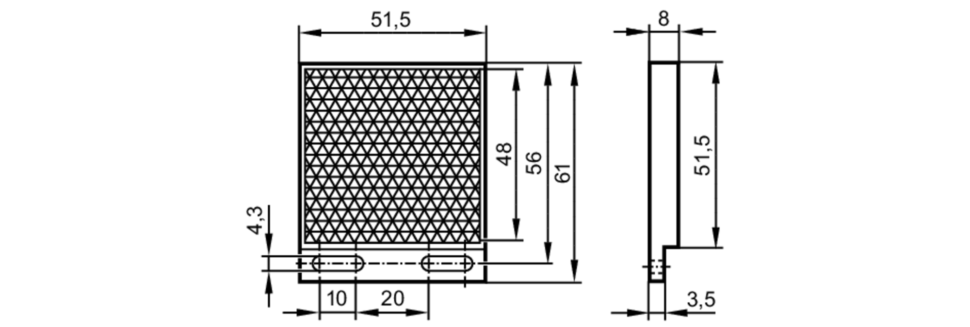 E20744 - Reflector for retro-reflective sensors - ifm
