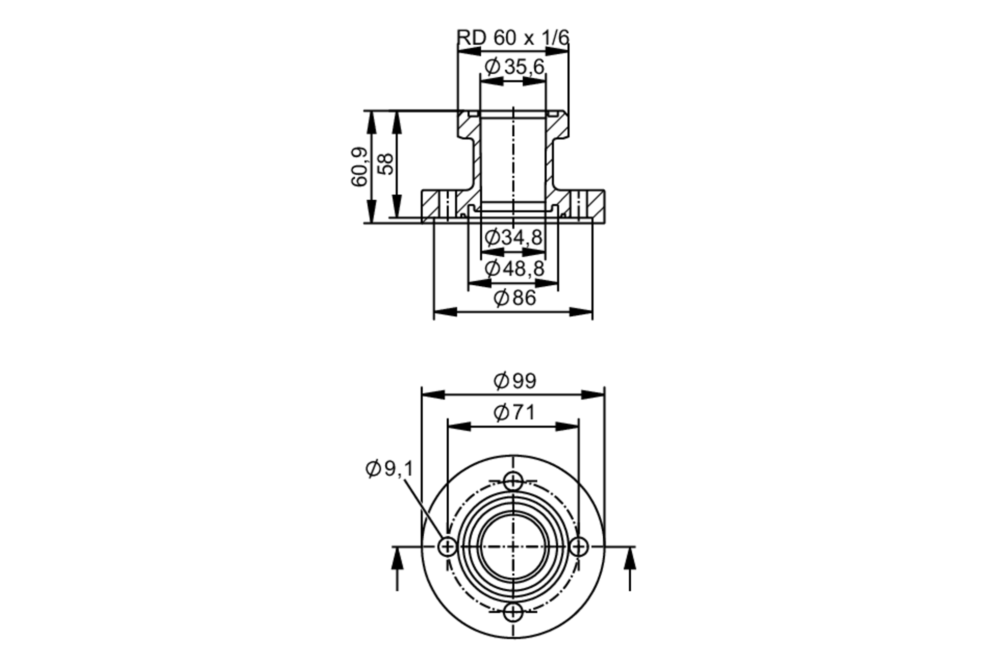 E40512 - process adapter SMS 1145 - ifm