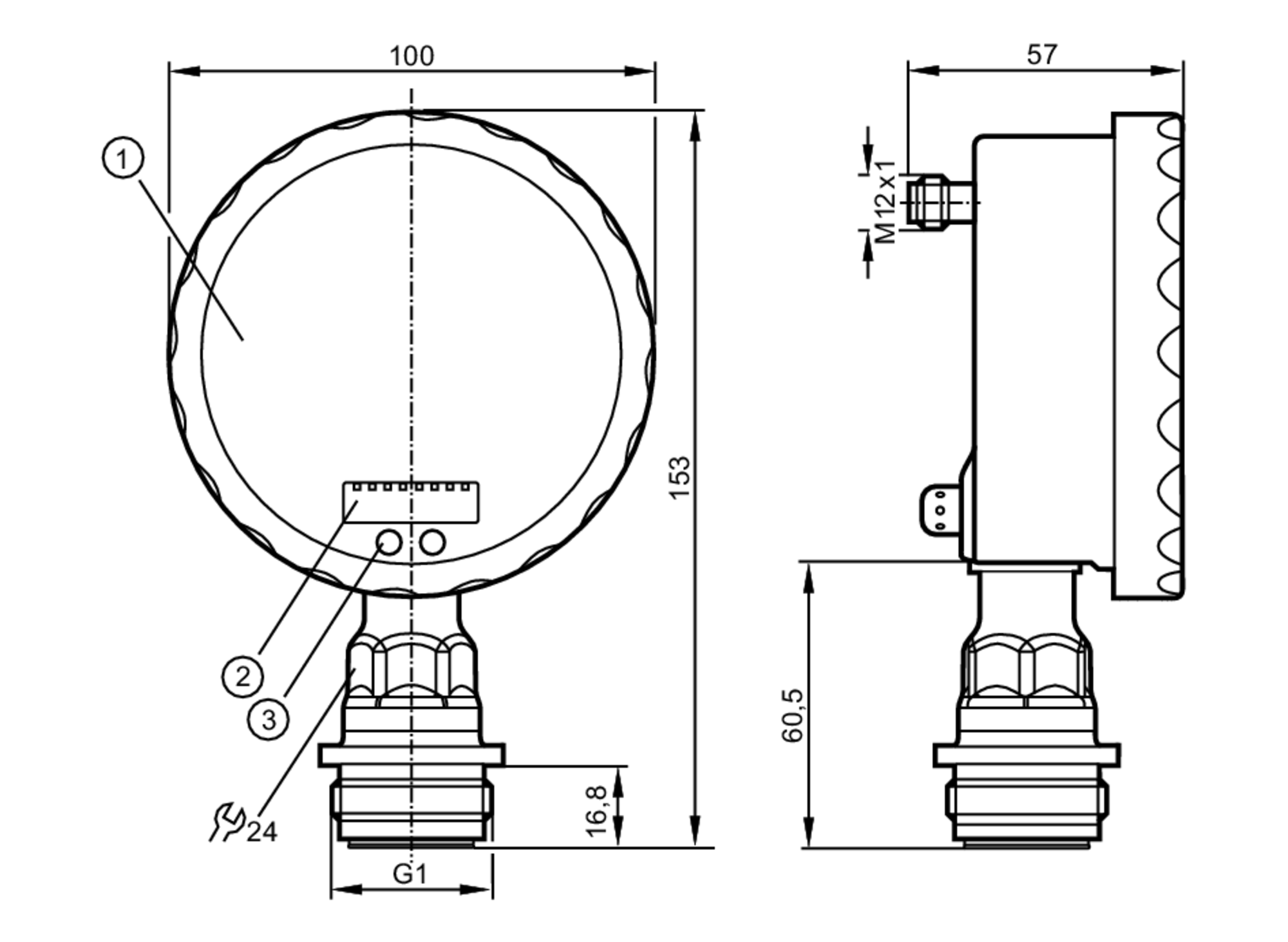 PG2794 - Sensore di pressione con indicazione analogica - ifm electronic