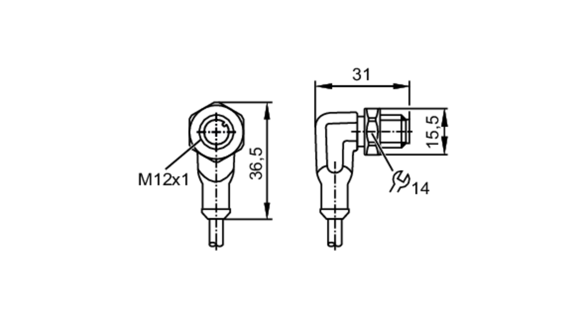 EVC08A - Cavo di collegamento con connettore maschio - ifm electronic