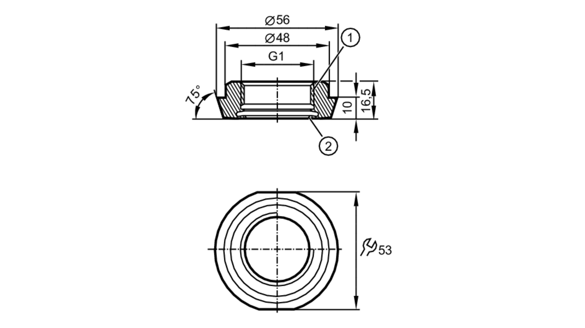 E33212 - Adattatore a processo raccordo DIN 11851 - ifm electronic