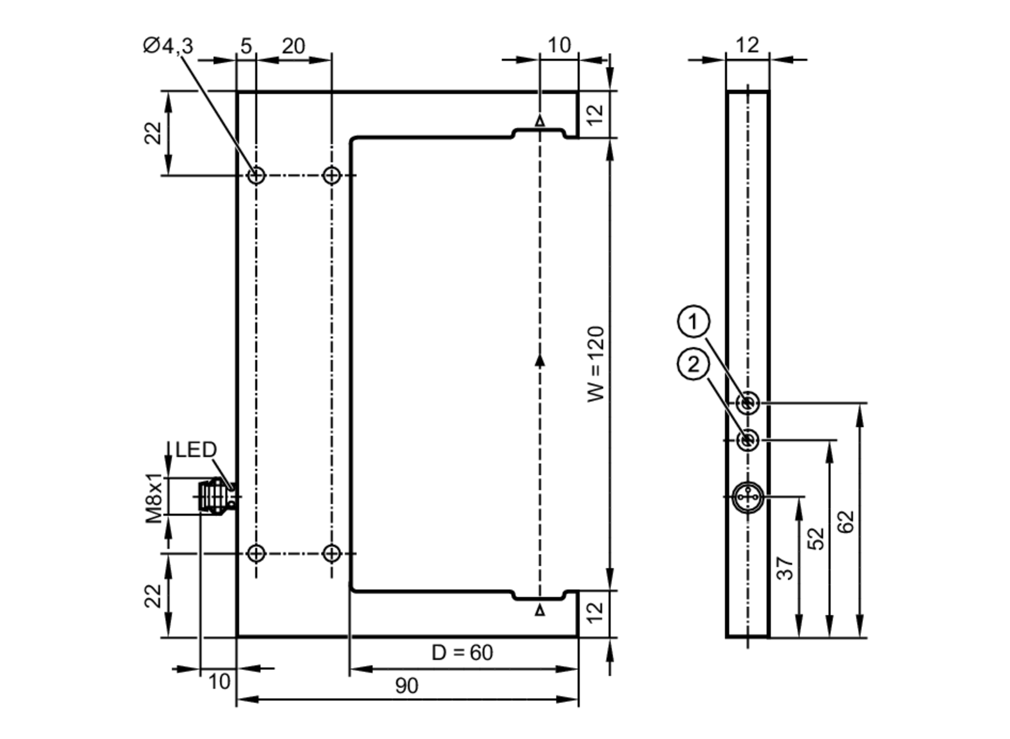 OPU211 - コの字型光電センサー - ifm electronic