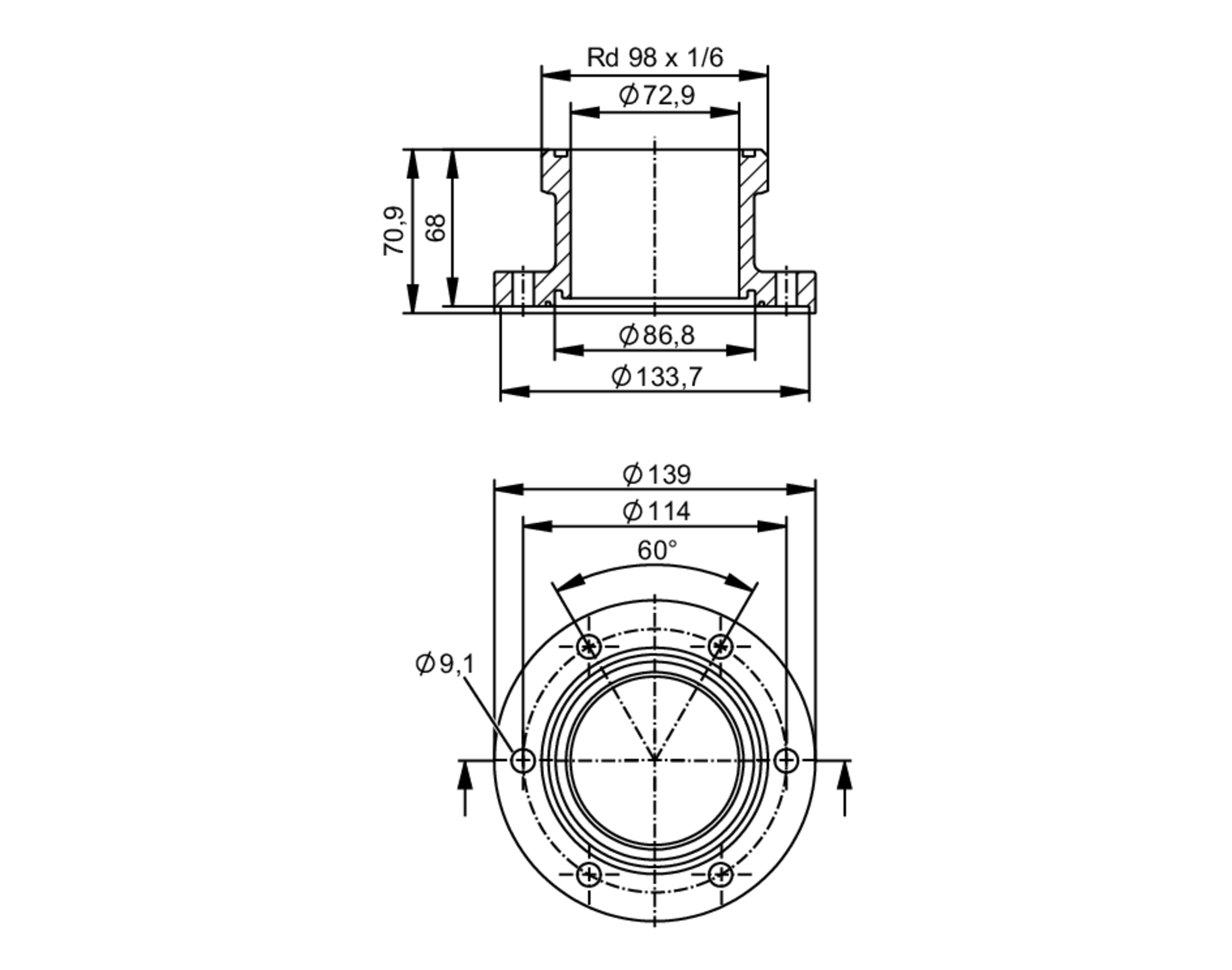 E40515 - 프로세스 어댑터 SMS 1145 - ifm