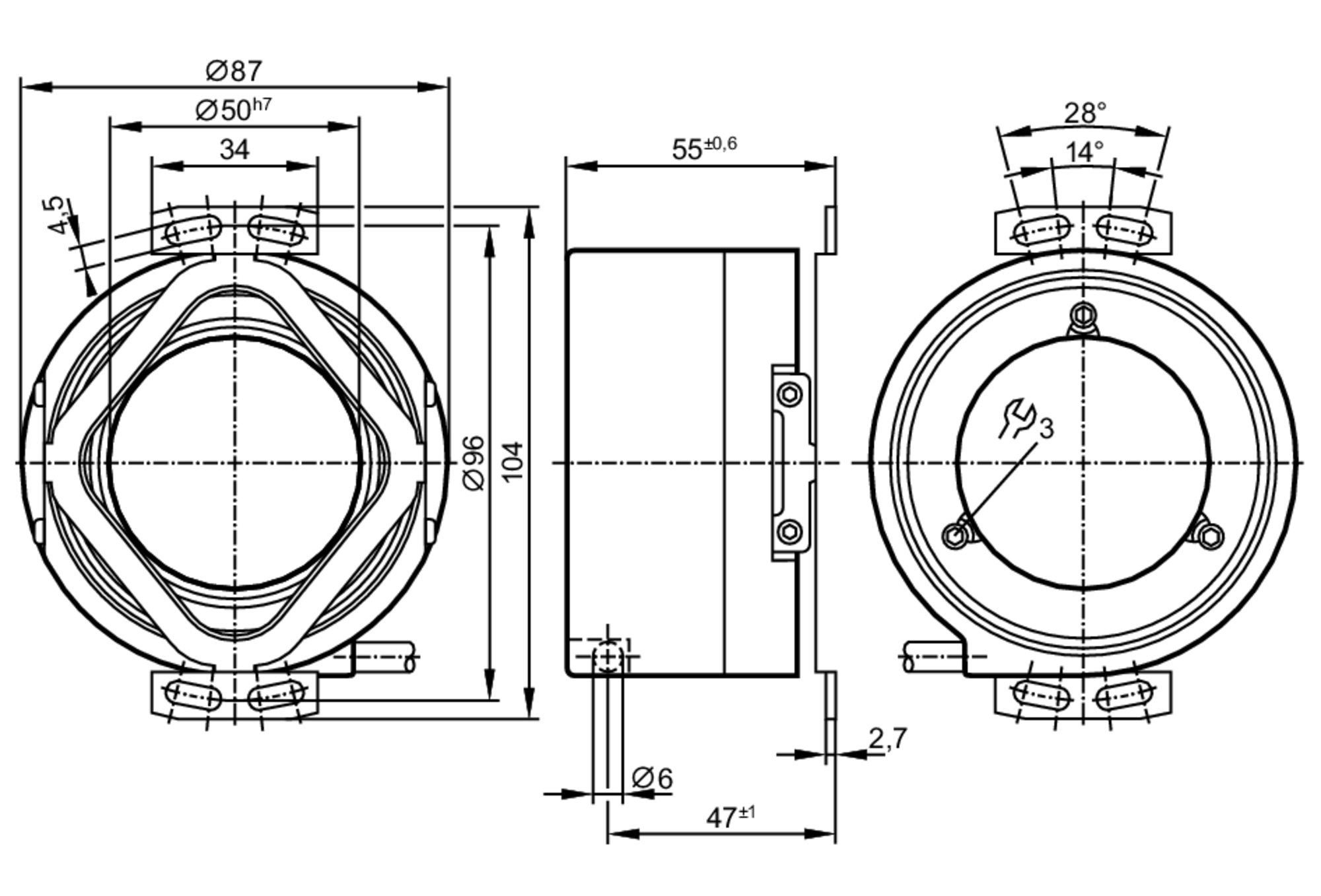 RP6413 - Encóder incremental con eje hueco - ifm