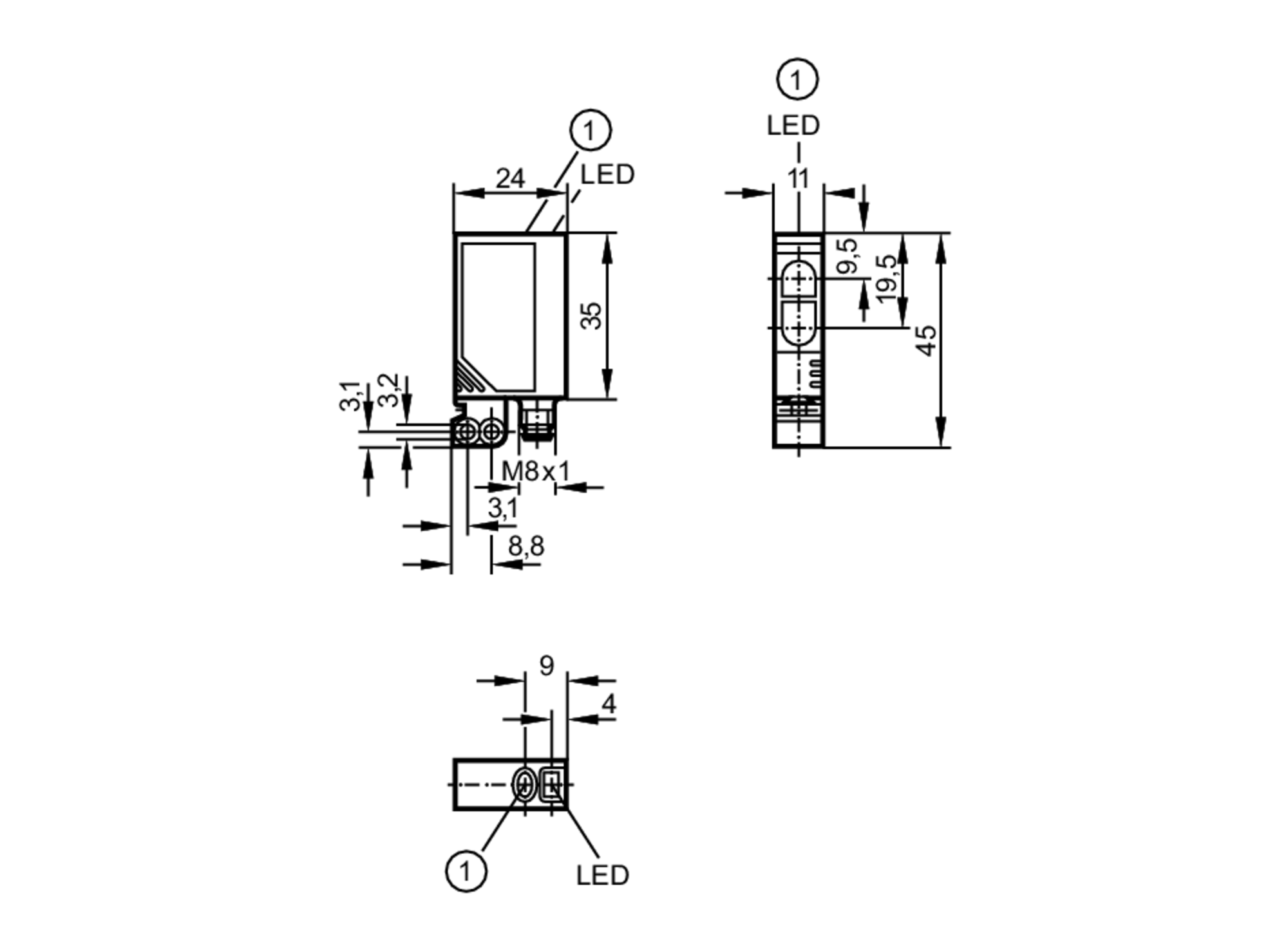 OJ5054 - LASER diffuse reflection sensor - ifm