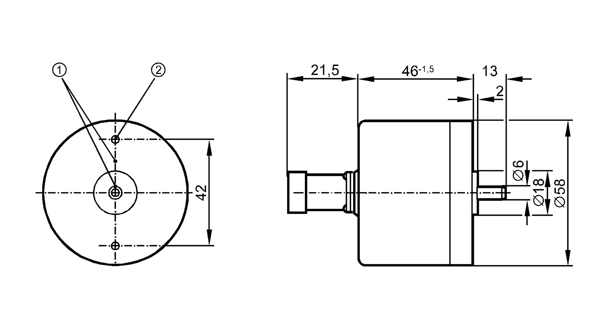 RC6018 - Encóder incremental con eje macizo - ifm