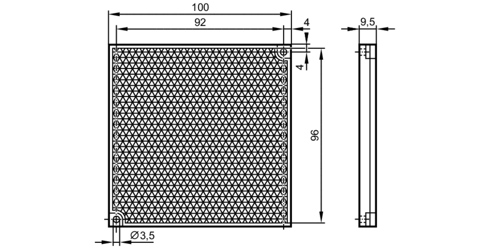 E20454 - Reflector para sistemas réflex - ifm
