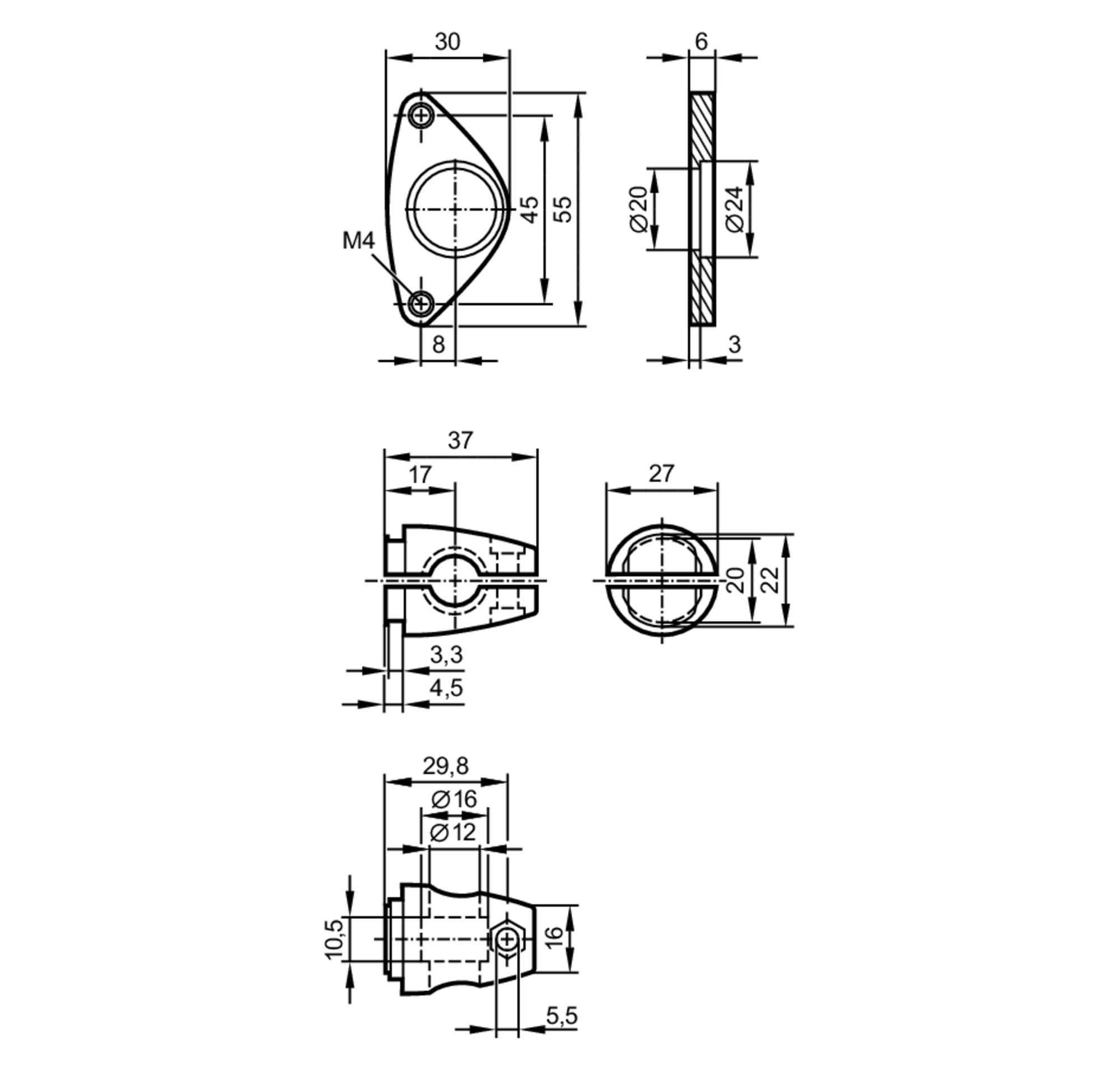 E2D110 - Set de montaje para sensores de visión - ifm