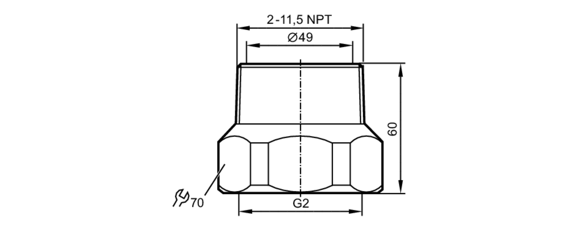 E40228 - Adaptador de montaje para sensores de caudal - ifm