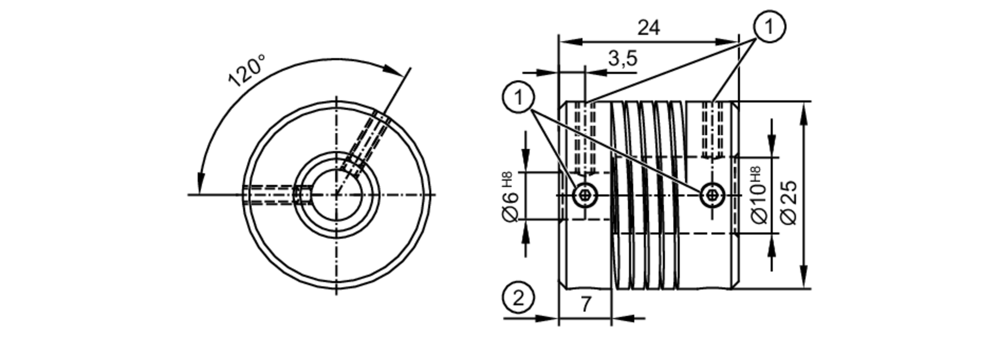 E60028 - Acoplamiento flexible para encóders - ifm
