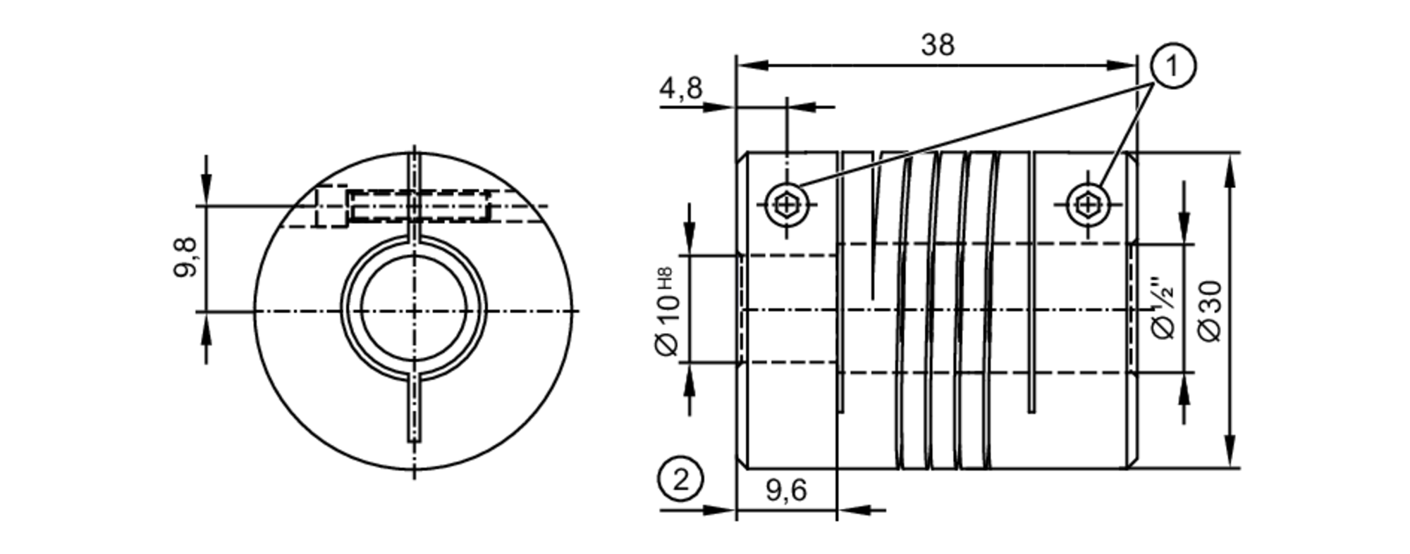 E60208 - Acoplamiento flexible para encóders - ifm