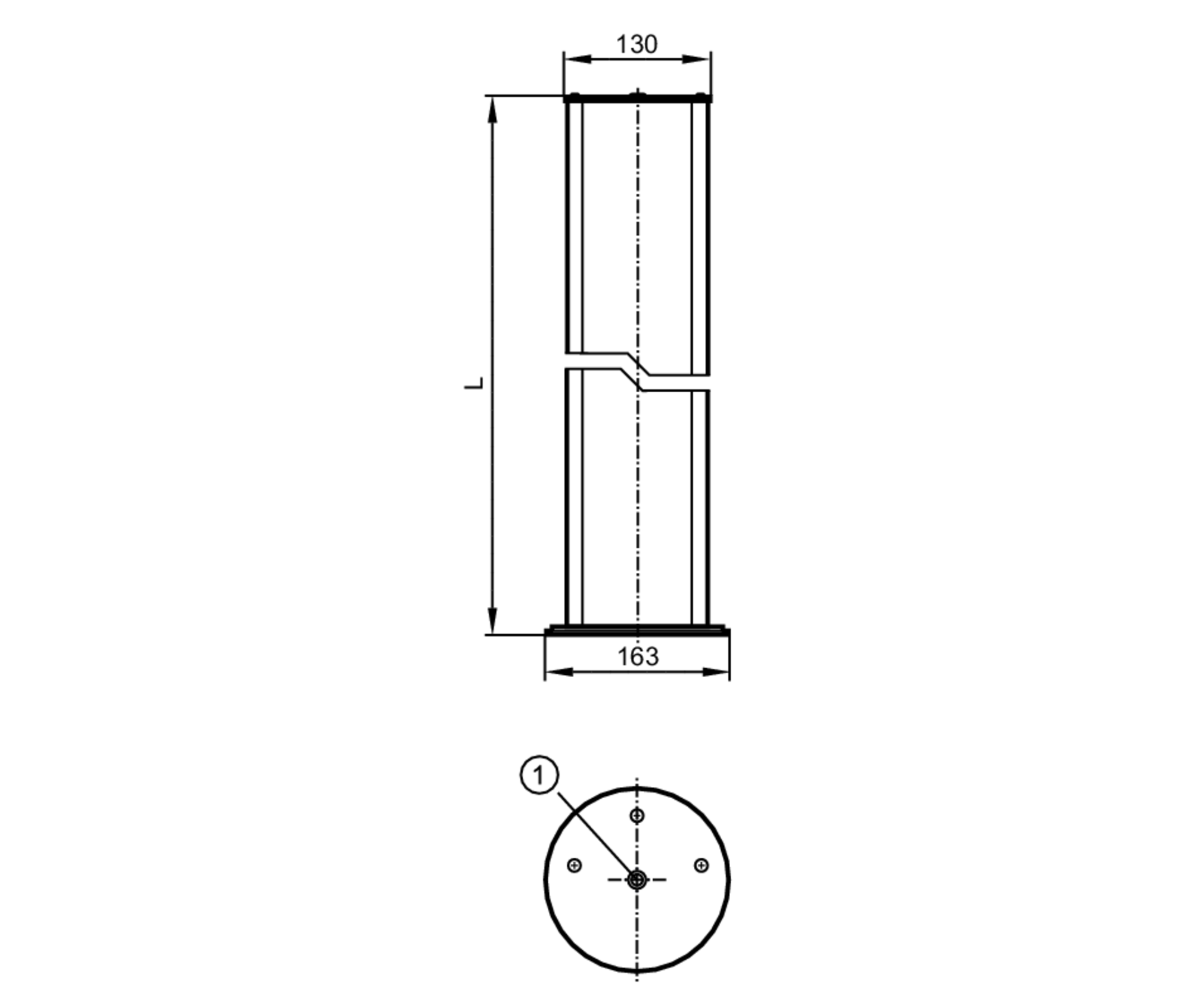 EY1013 - Corner mirror for safety light grids with mounting stand - ifm