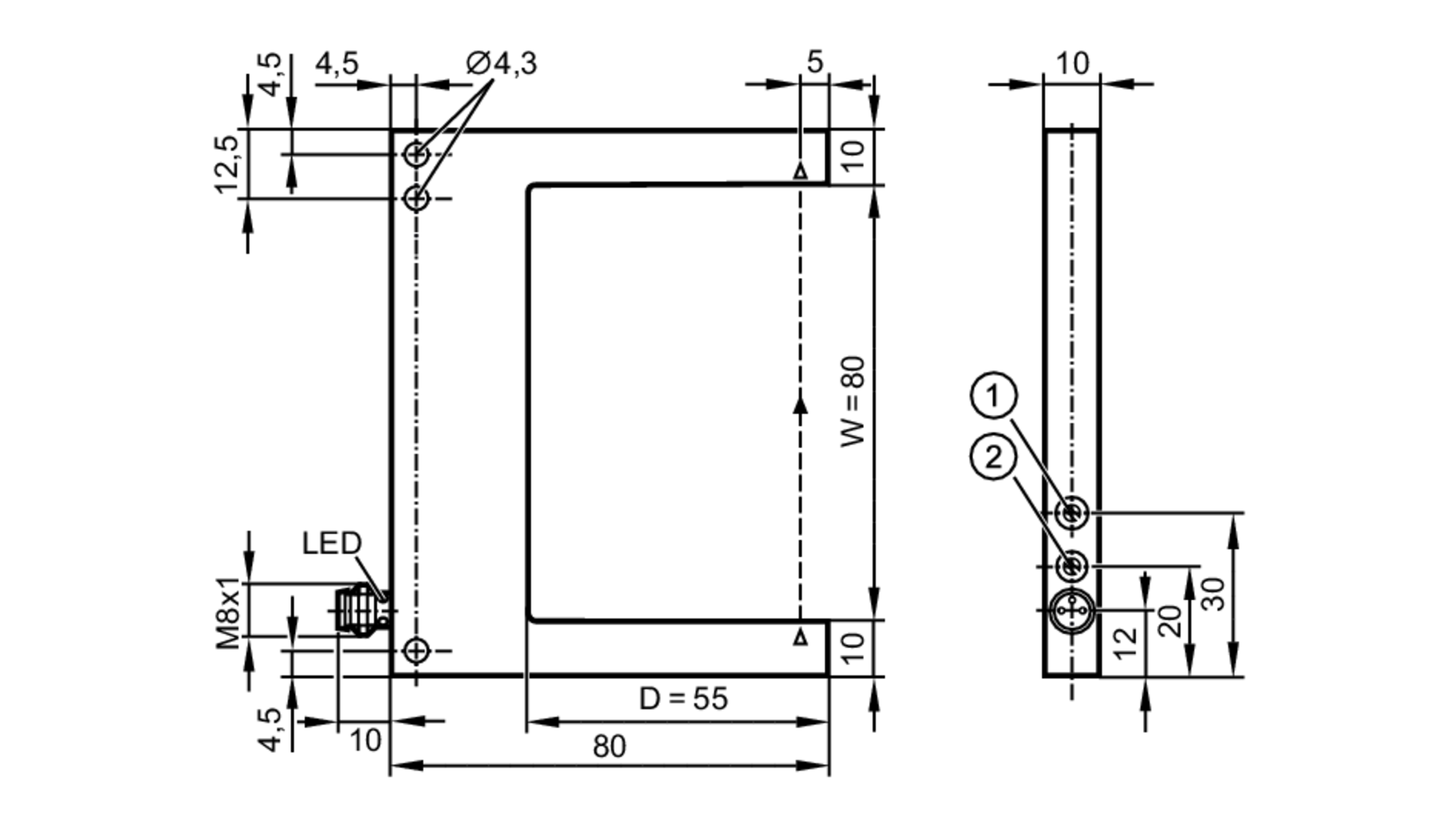 OPU204 - Photoelectric fork sensor - ifm