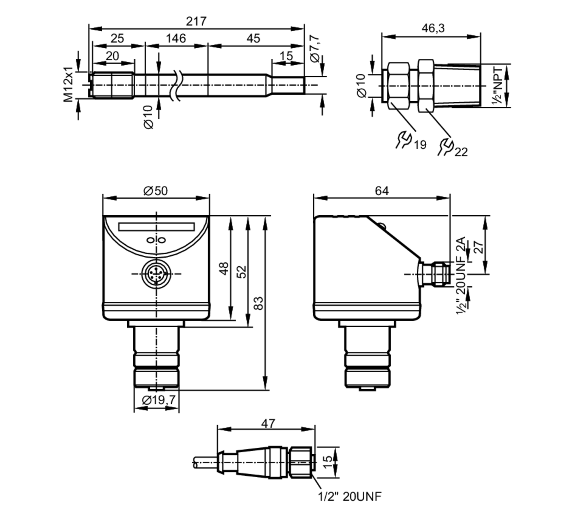 US0022 - Flow sensor with evaluation unit - ifm