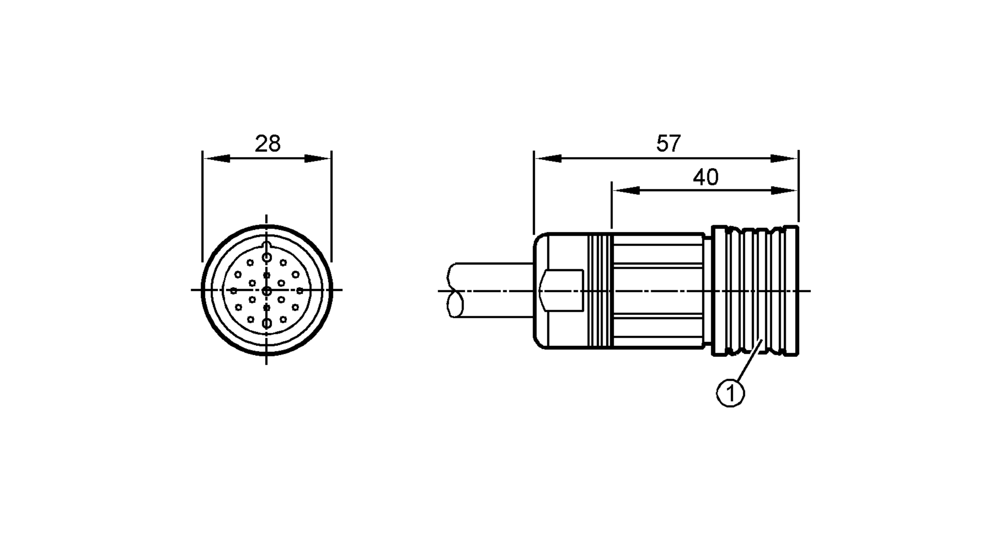 EC2077 - Connecting cable with socket - ifm