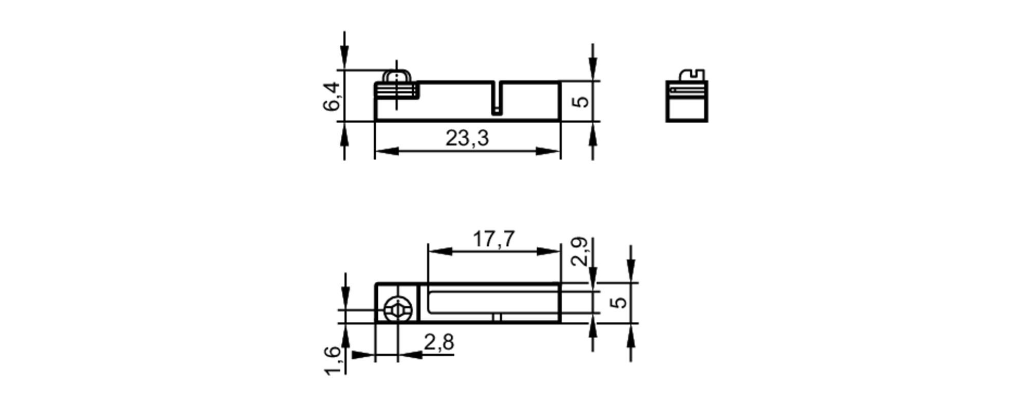 E11914 - T-slot adapter for C-slot cylinder sensor - ifm