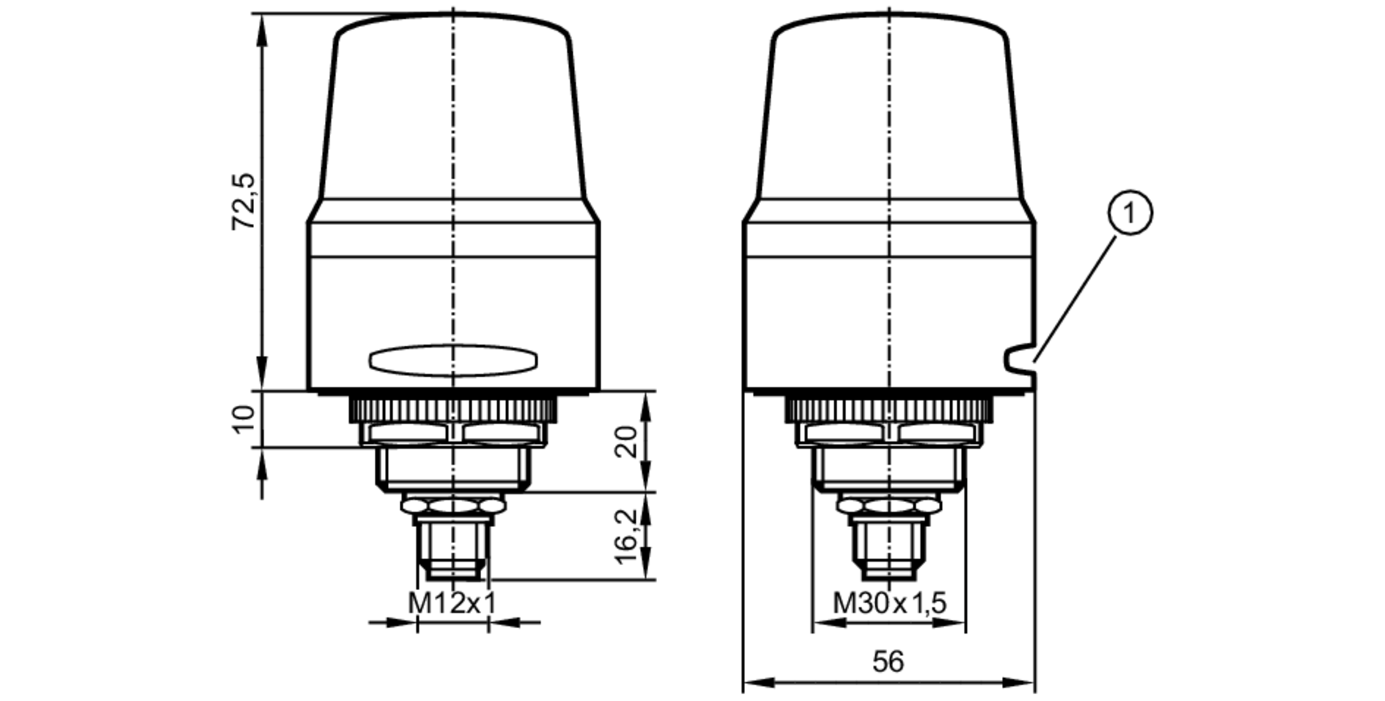 DV2130 - 1-segment signal lamp - ifm