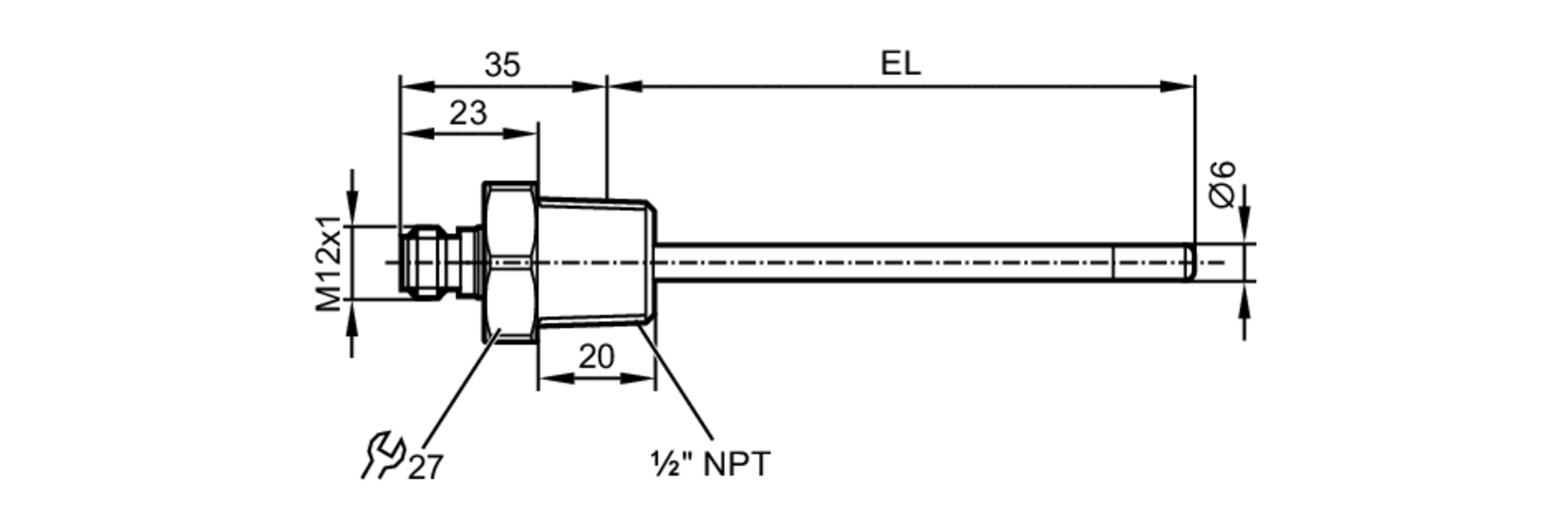 TM4311 - Temperature sensor with process connection - ifm