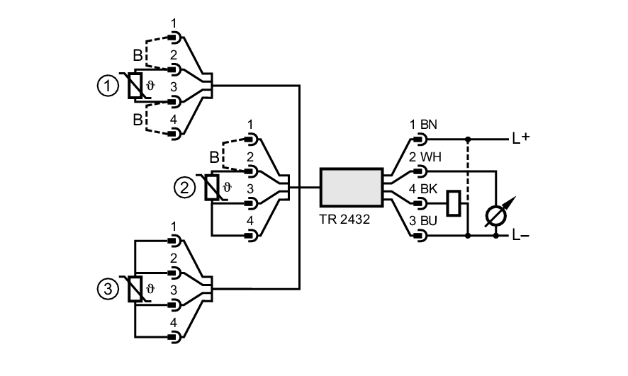 TR2432 - Evaluation unit with display for PT100/PT1000 temperature ...