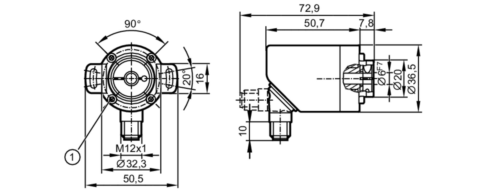 RA3101 - Incremental encoder with hollow shaft - ifm