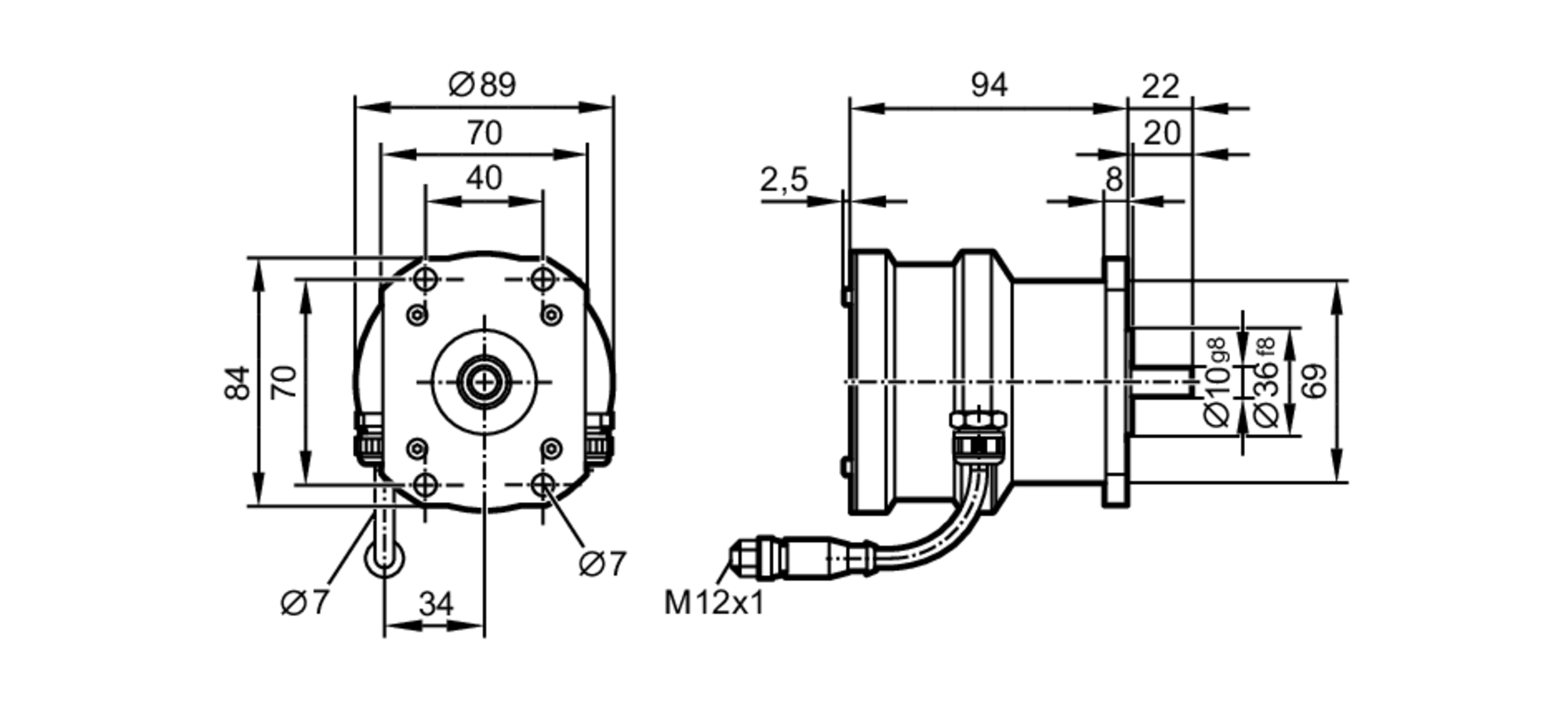 RN6066 - absolute singleturn single shaft encoder - ifm