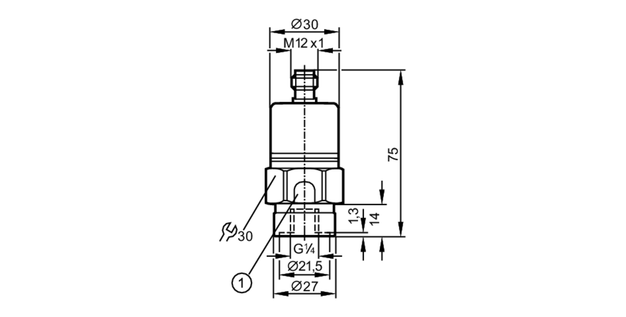 PA3021 - Pressure transmitter with ceramic measuring cell - ifm