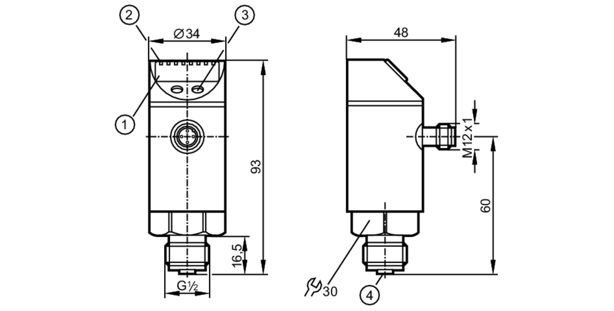 TR2432 - Evaluation unit with display for PT100/PT1000 temperature ...