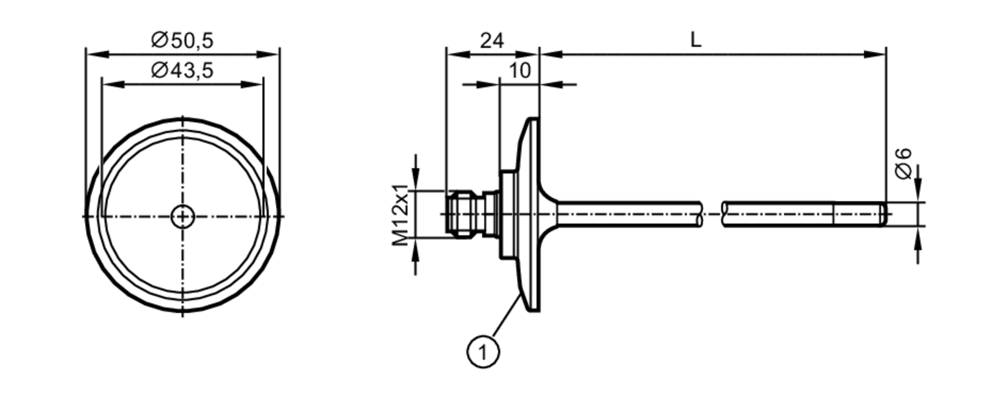 TM4811 - Temperature sensor with process connection - ifm