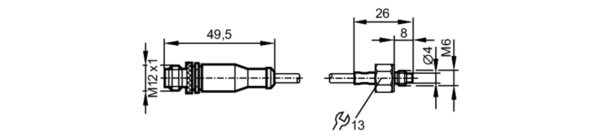 TS2989 - Temperature cable sensor with screw-in sensor - ifm