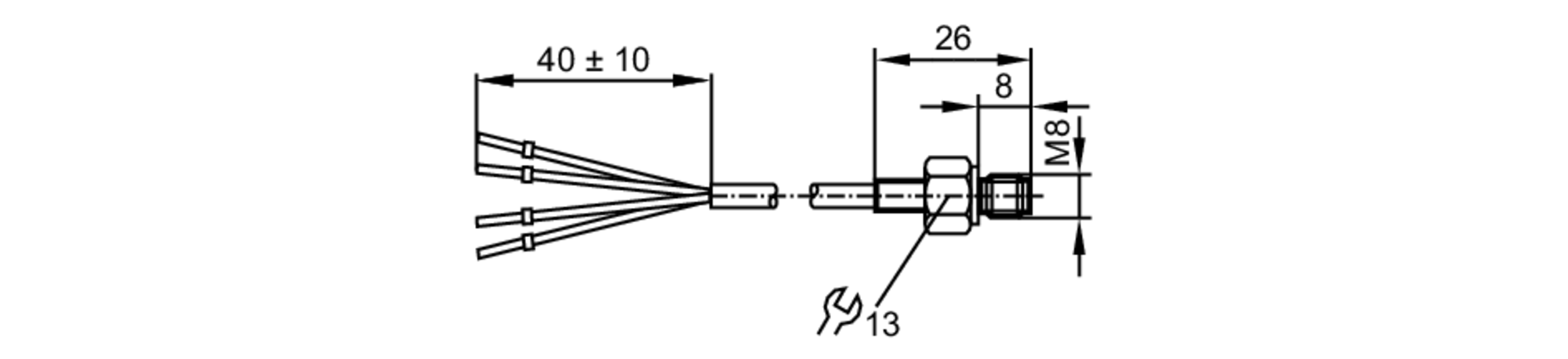 TS285A - Temperature cable sensor with screw-in sensor - ifm