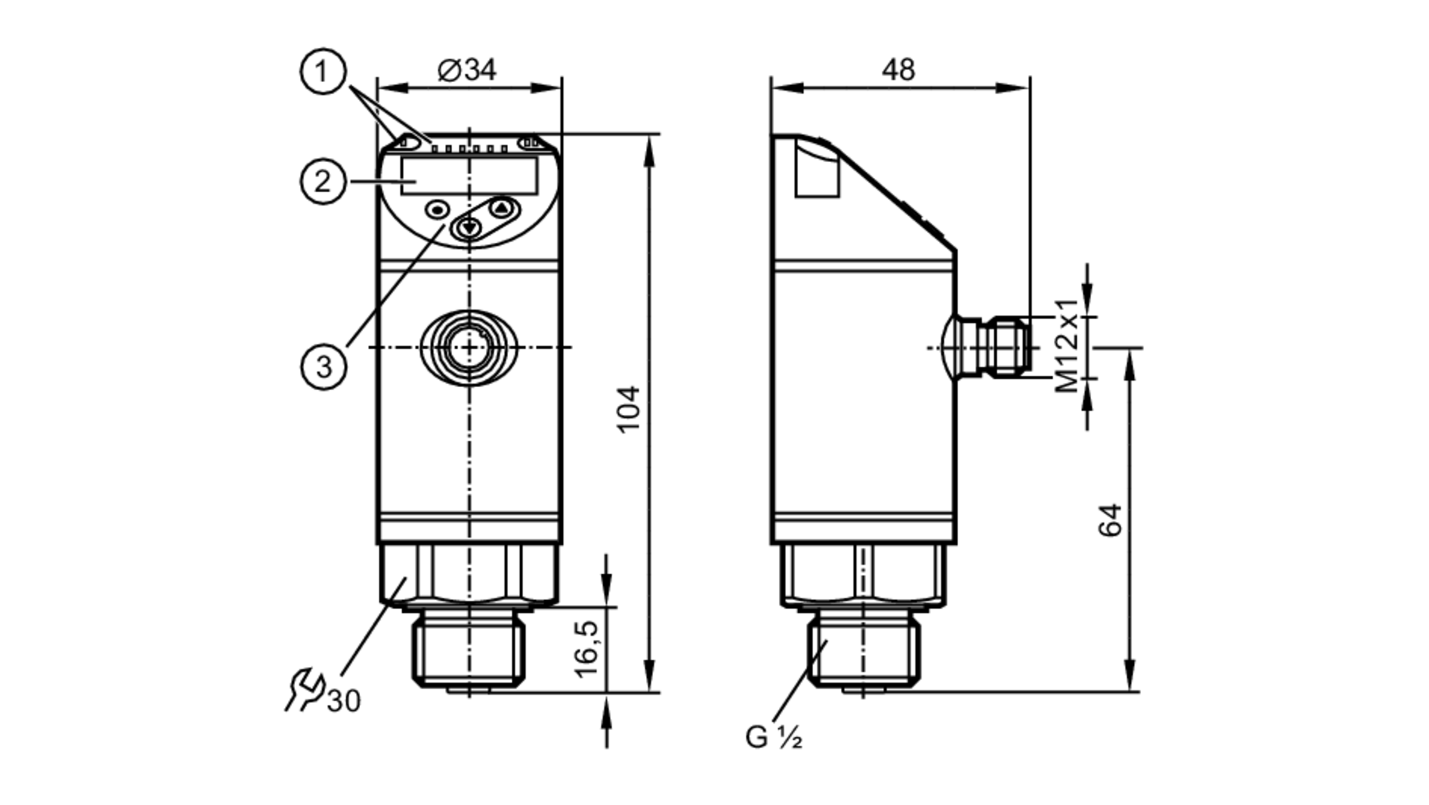 TR2439 - Evaluation unit with display for PT100/PT1000 temperature ...
