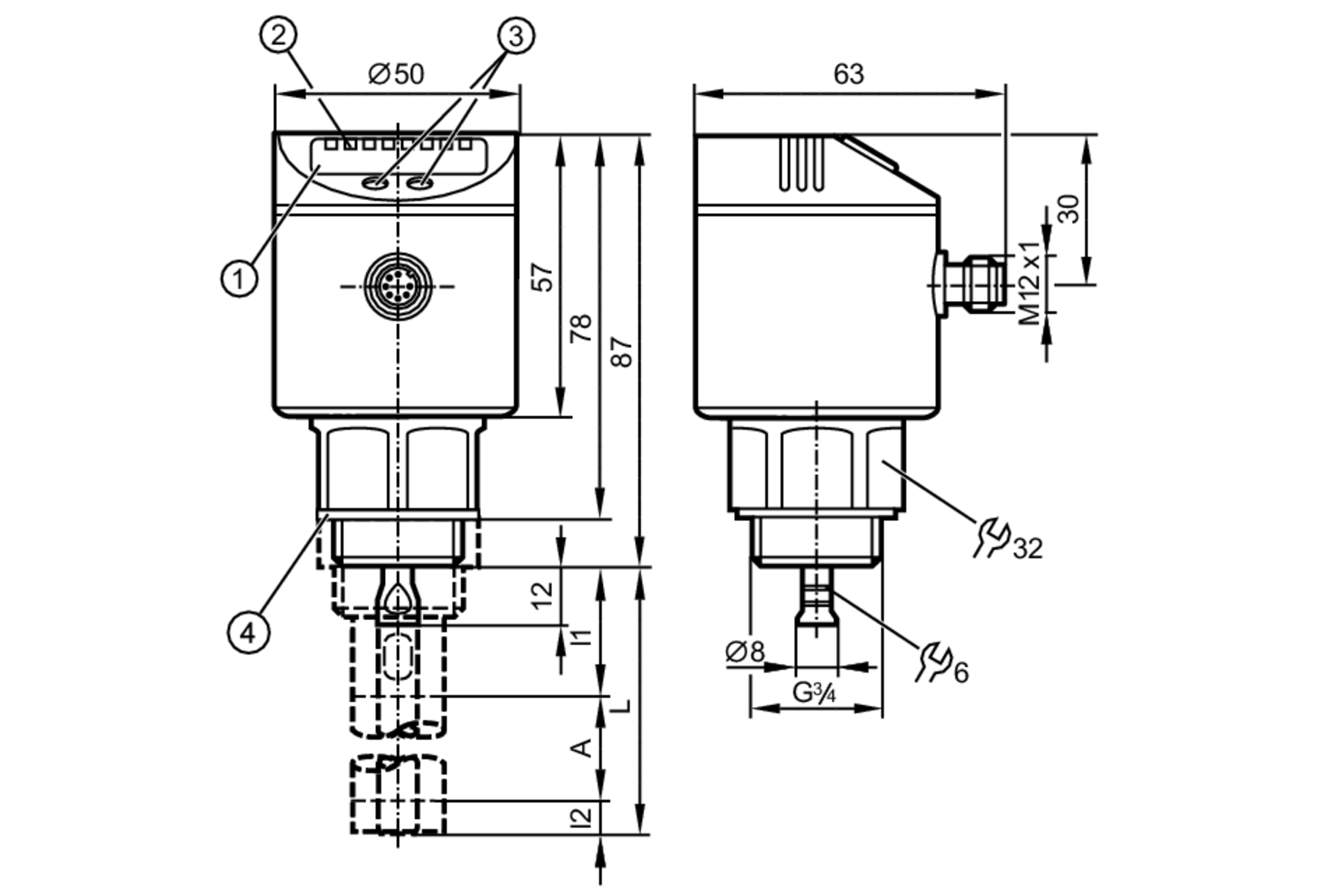 LR8000 - Continuous level sensor (guided wave radar) - ifm