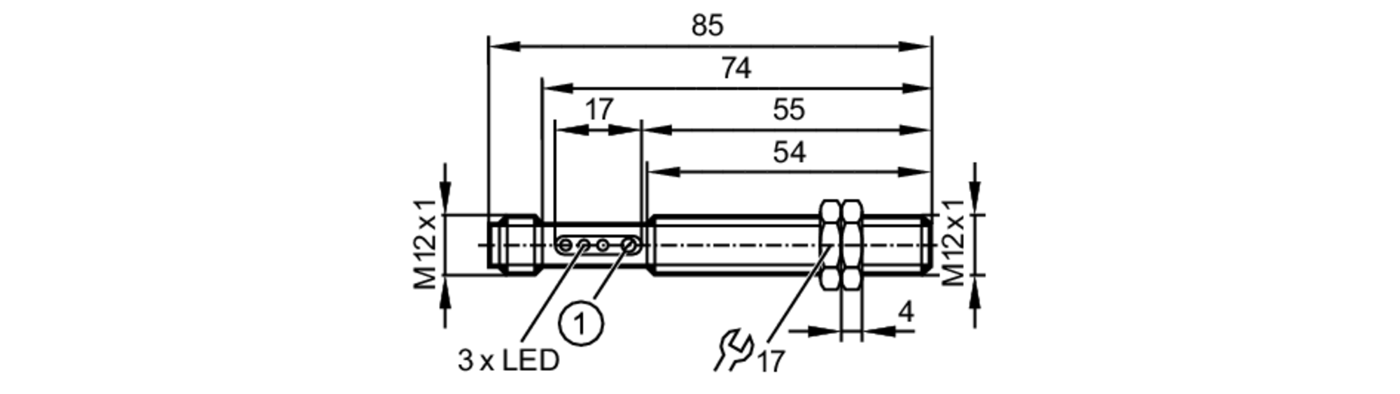OF5022 - Through-beam sensor receiver - ifm