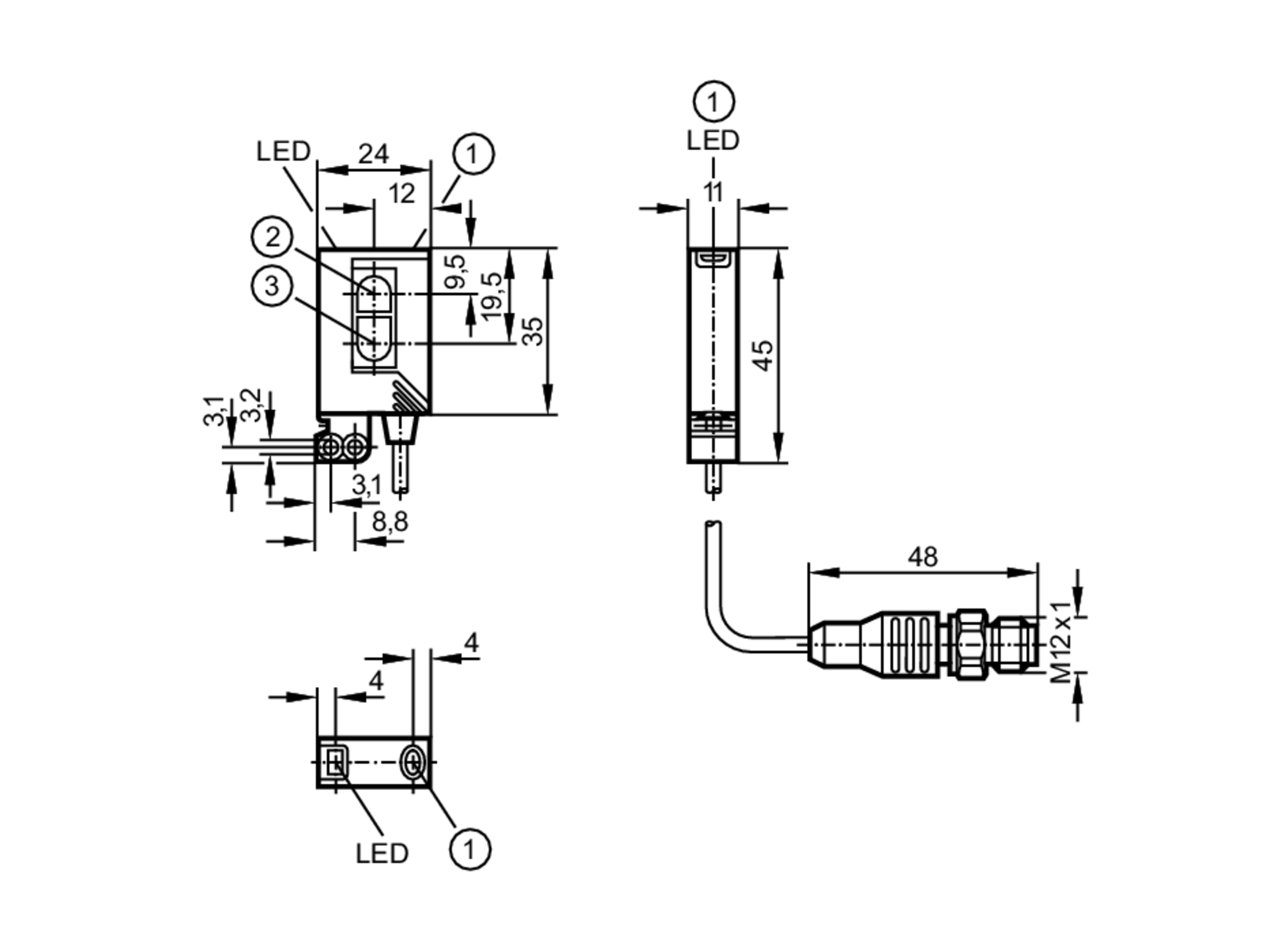 OJ5068 - Diffuse reflection sensors with background suppression - ifm
