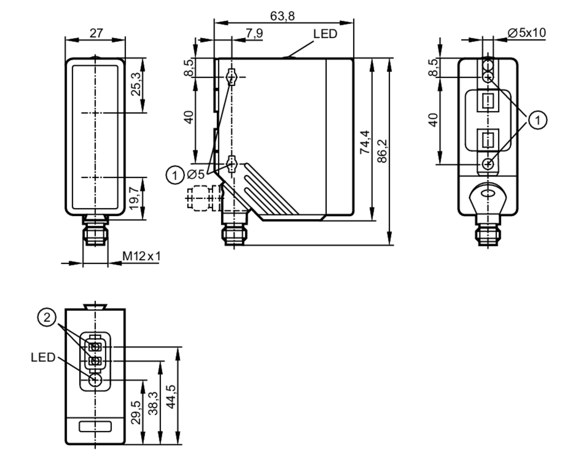 O4H500 - Diffuse reflection sensors with background suppression - ifm