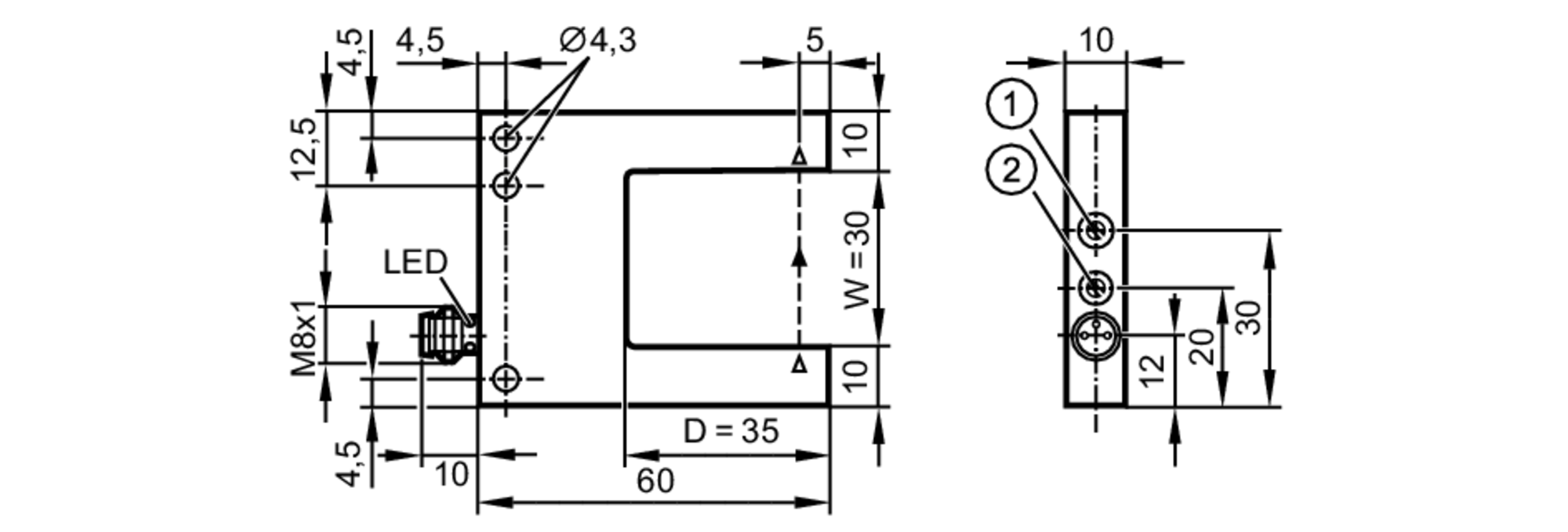 OPU202 - Photoelectric fork sensor - ifm