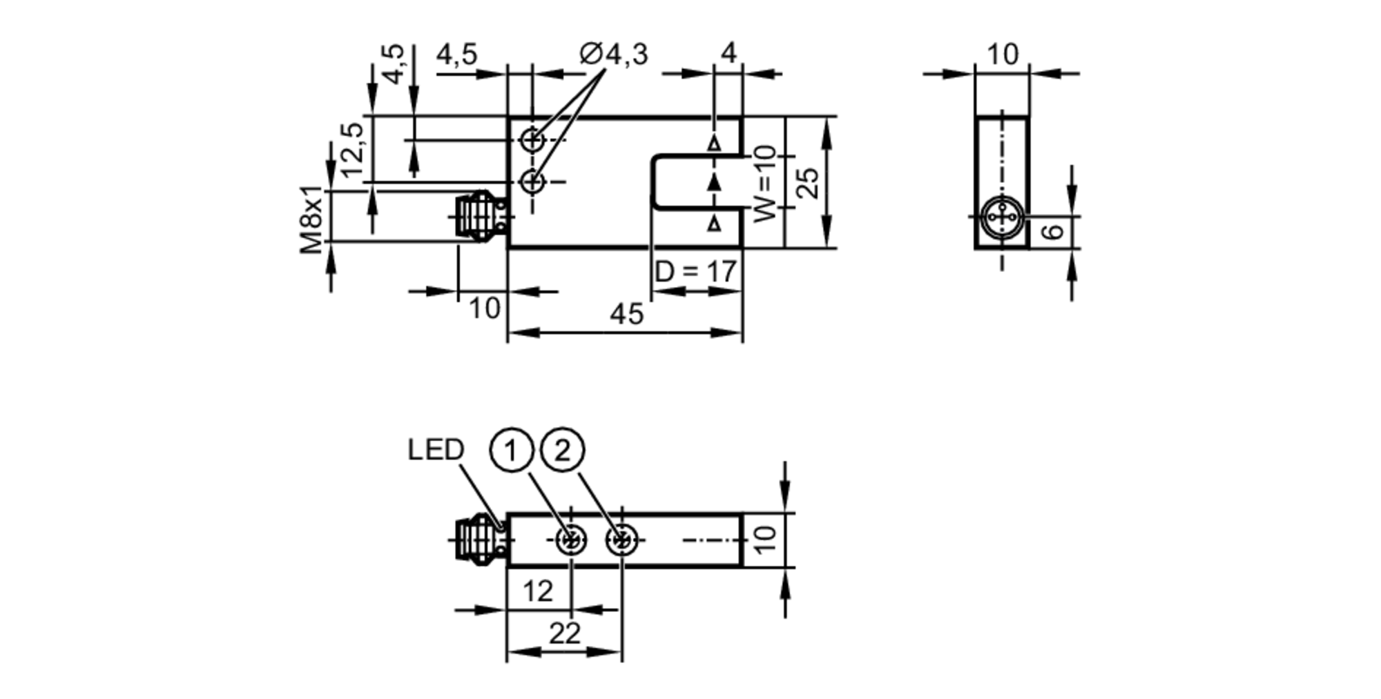 OPU200 - Photoelectric fork sensor - ifm