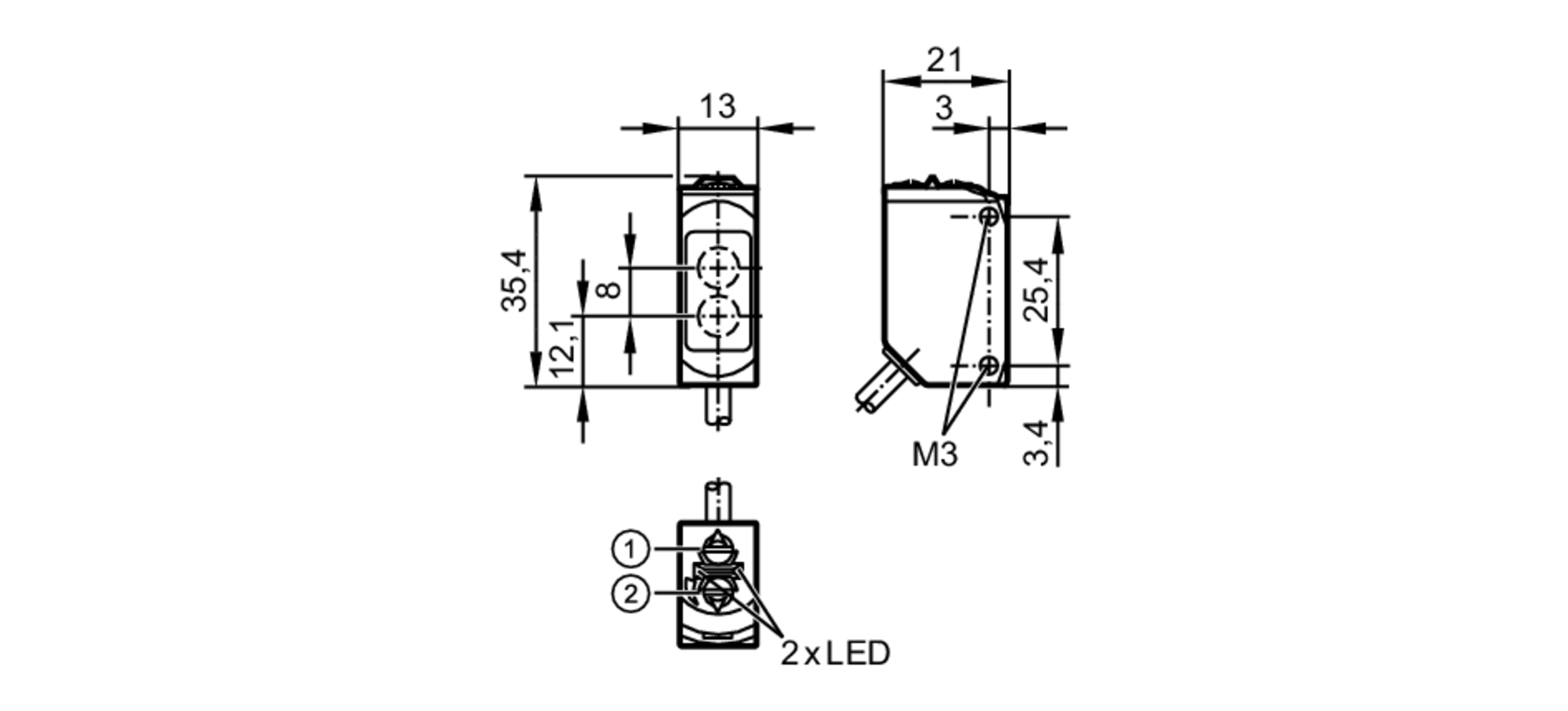 O6T201 - Diffuse reflection sensor - ifm