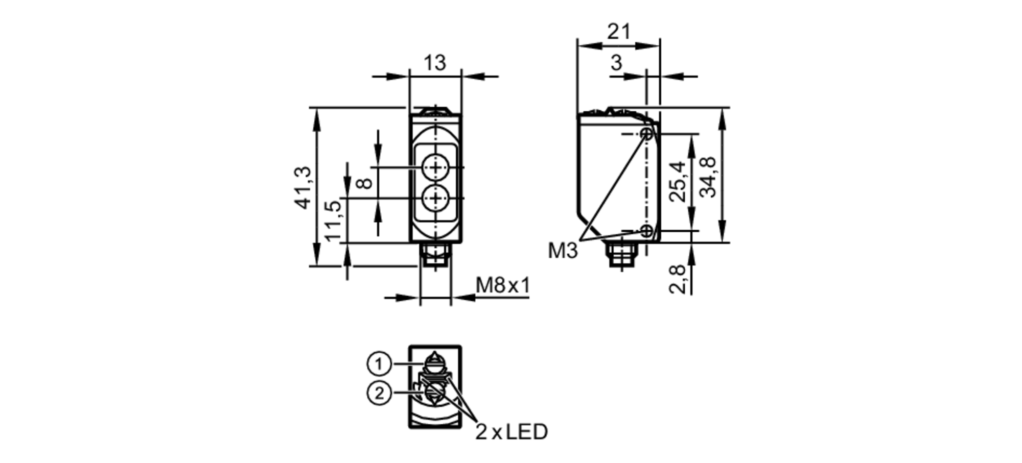 O6H400 - Diffuse reflection sensors with background suppression - ifm