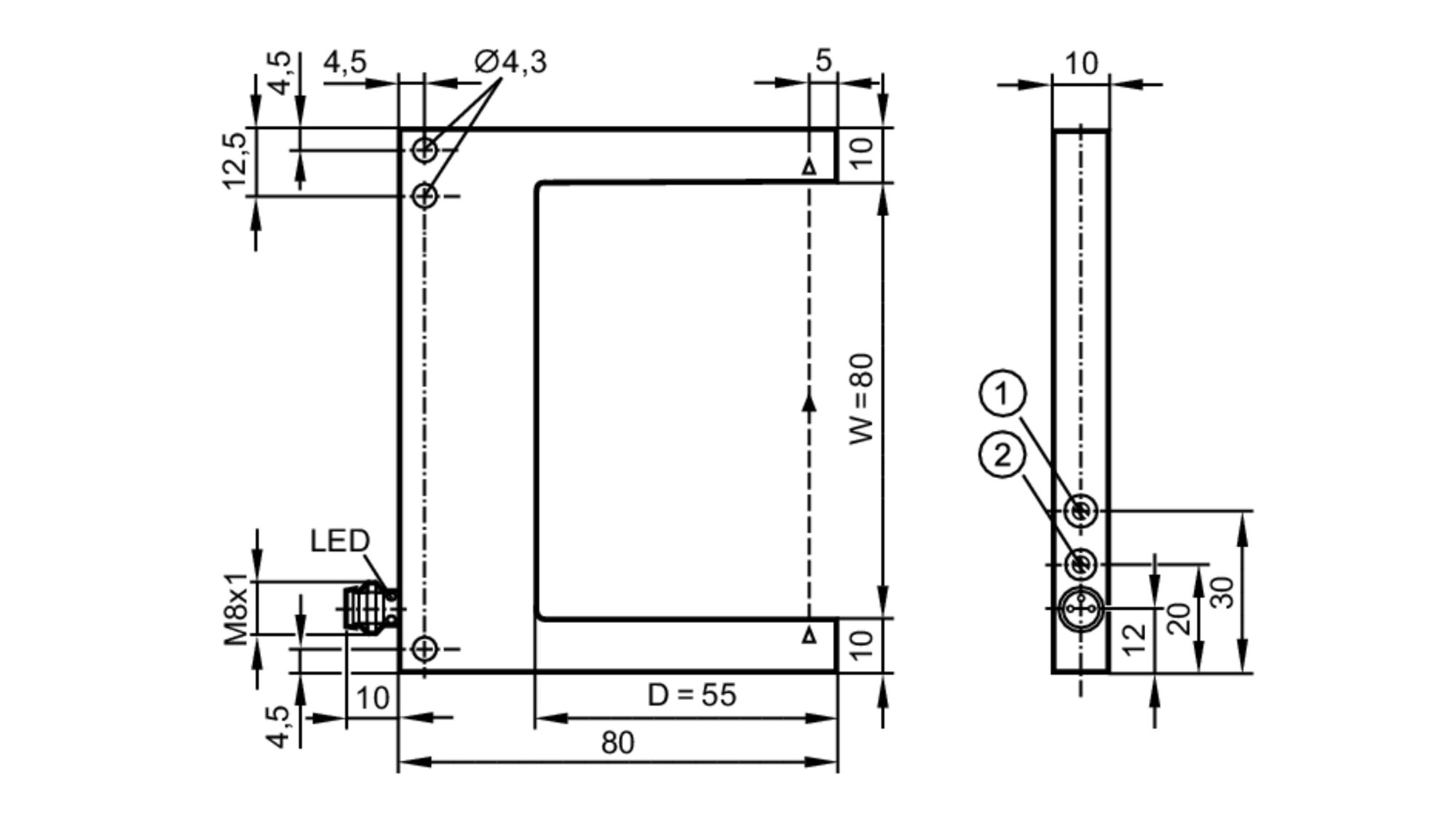 OPU702 - Photoelectric fork sensor - ifm