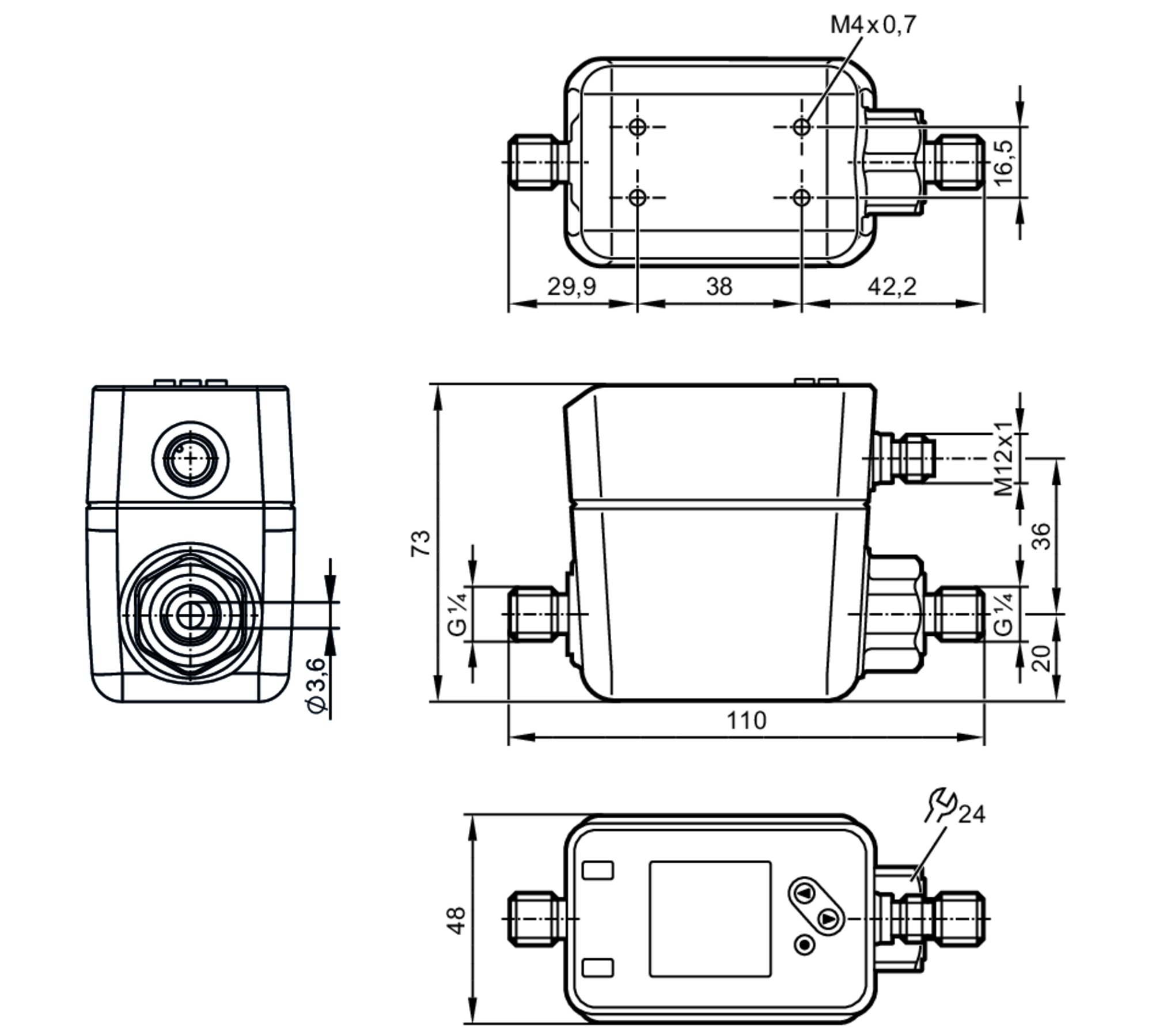 SM4120 - Magnetic-inductive flow meter - ifm