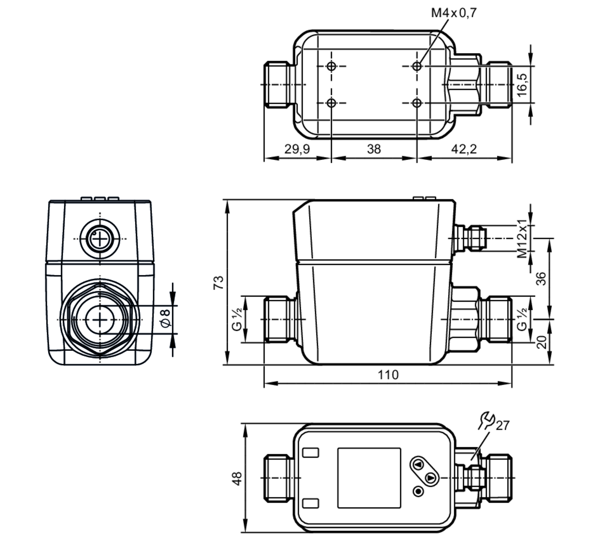 SM6020 - Magnetic-inductive flow meter - ifm