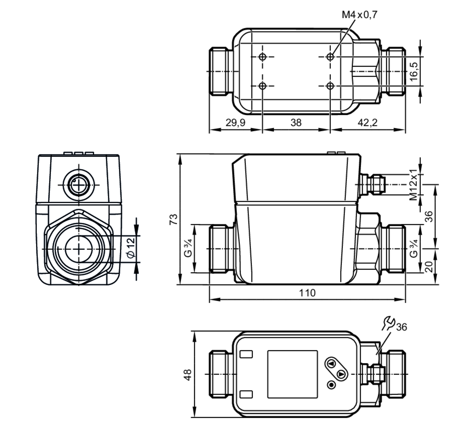SM7120 - Magnetic-inductive flow meter - ifm