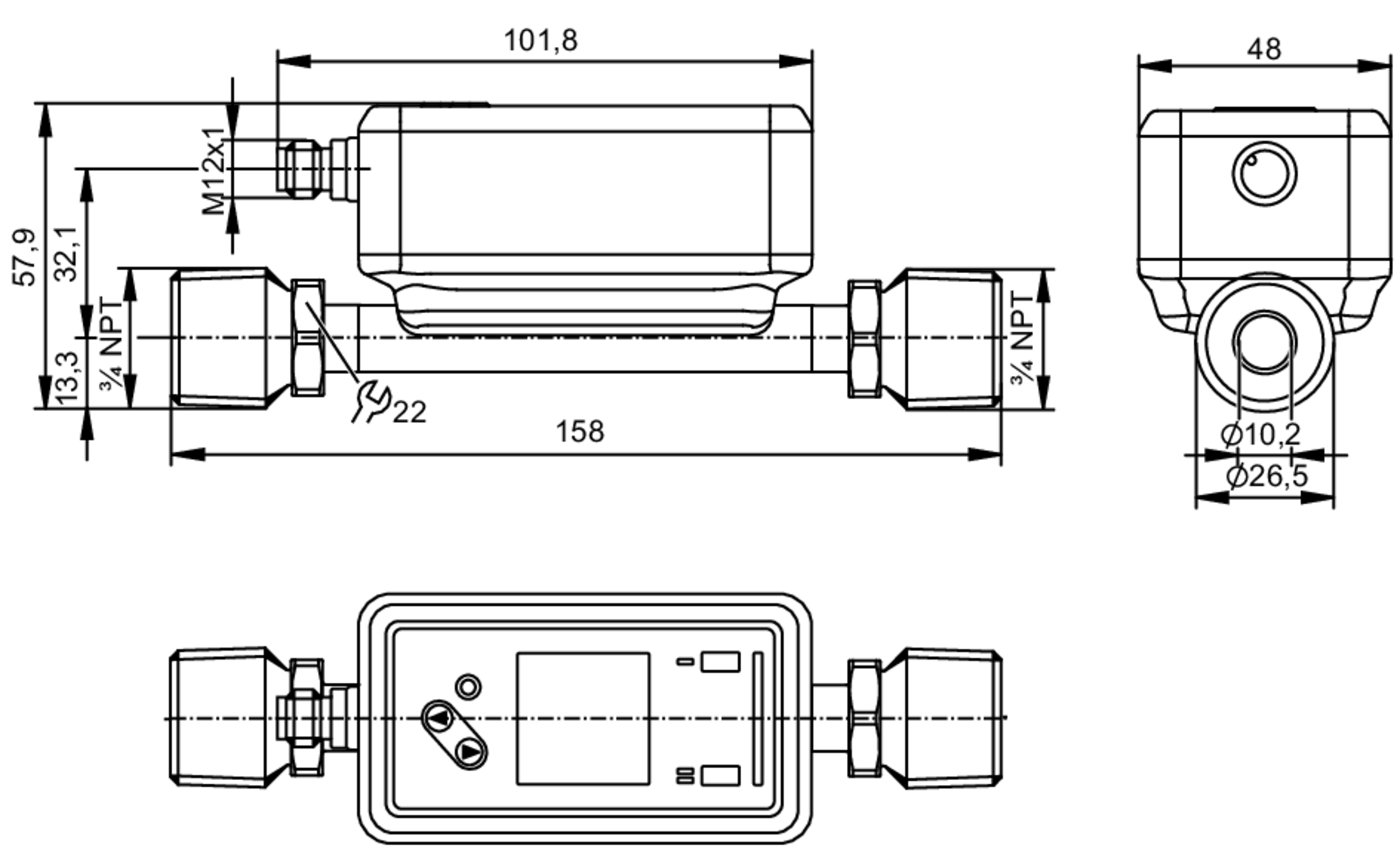 SU7621 - Ultrasonic flow meter - ifm