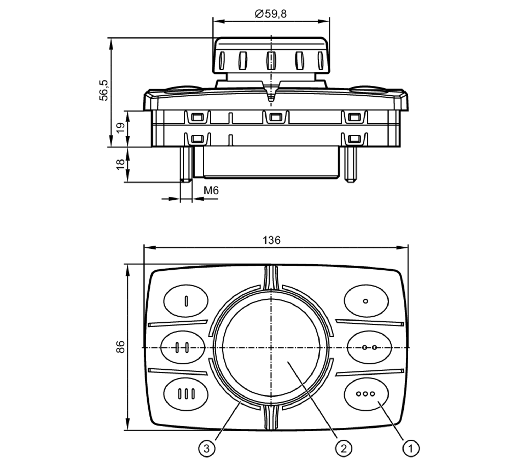 CR1301 - pushbutton module with knob with push and joystick function in ...