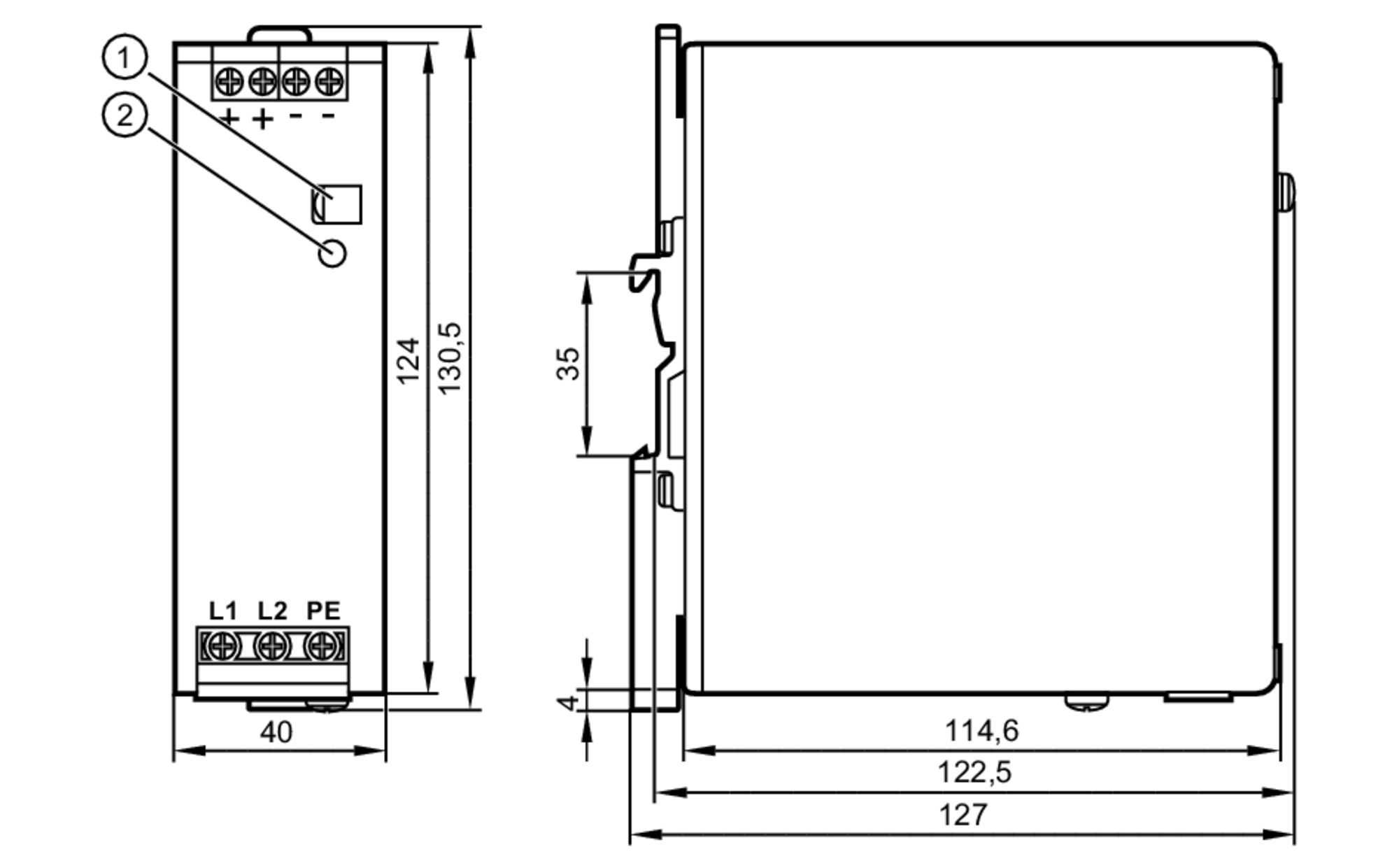 DN4032 - Switched-mode power supply 24 V DC - ifm