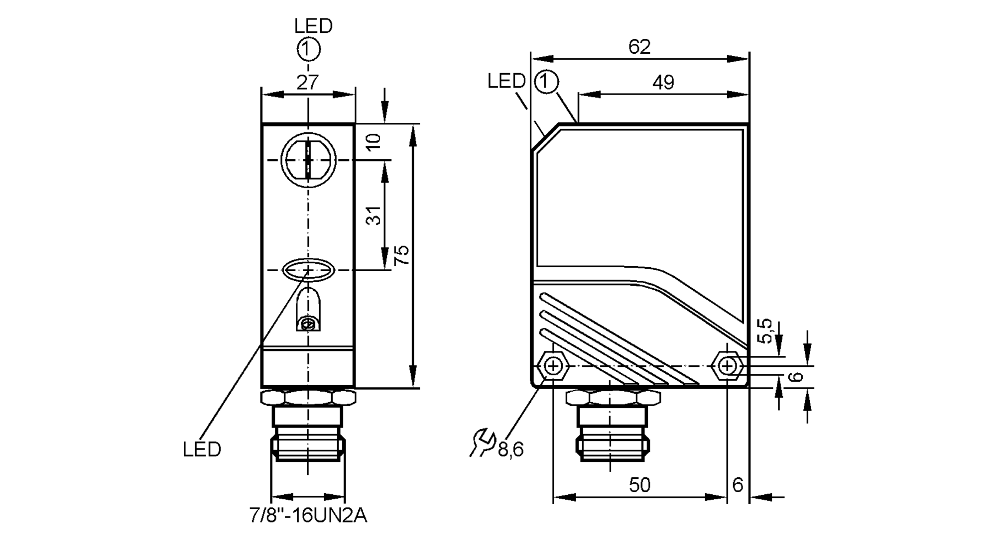 OL0014 - Diffuse reflection sensor - ifm
