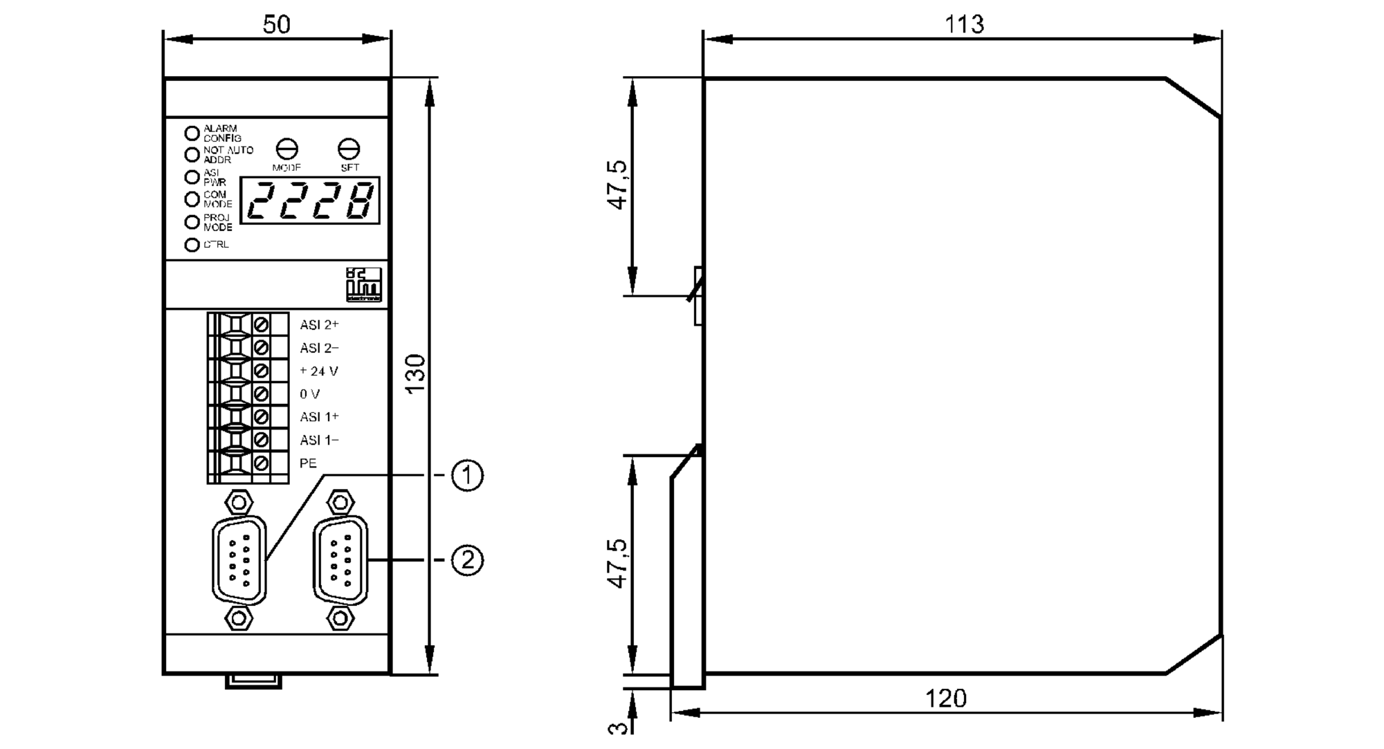 AC1006 - AS-Interface PROFIBUS DP gateway with PLC - ifm